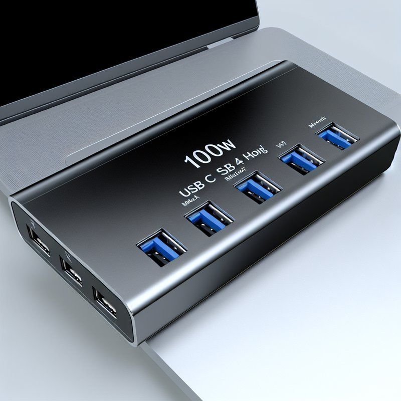 Compact USB C Hub with 4K HDMI, Fast Data Transfer & Charging