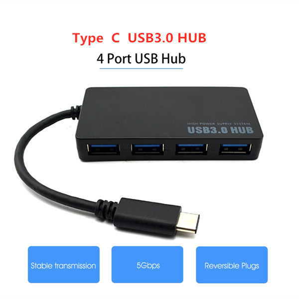 PC Laptop Connector Plug Multiple 1080P 4K USB Type C Hub