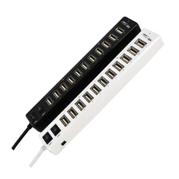 12 Port LED Indicator Computer 480Mbps USB 2.0 Hub