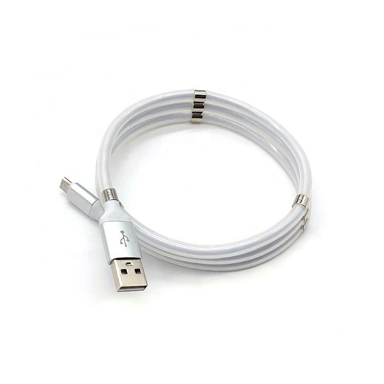 Self Winding Organizing Magnetic ROHS USB C Charging Cable