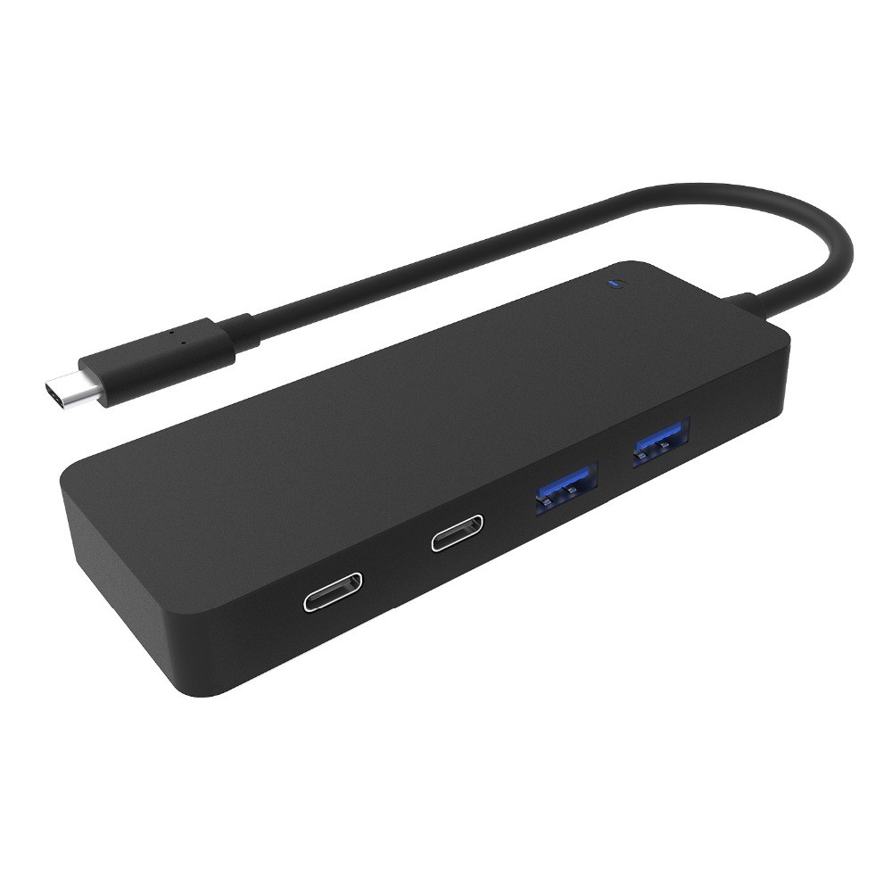 Ultra Slim Black 7 In 1 Superspeed Multiple USB C HUB